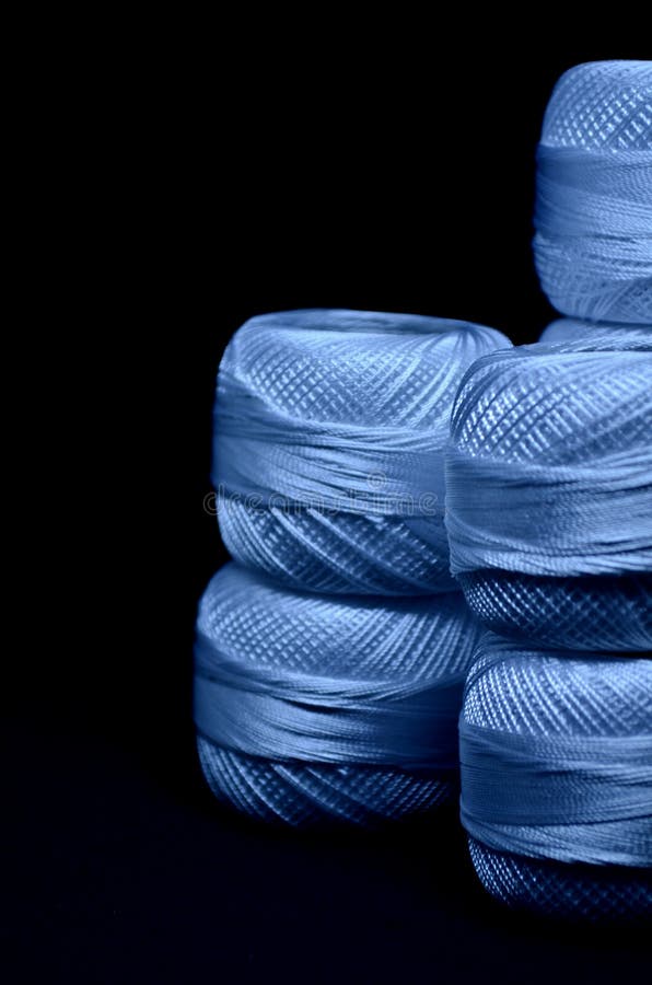 Sewing Threads. a Lot of Threads on a Black Background Stock Image ...