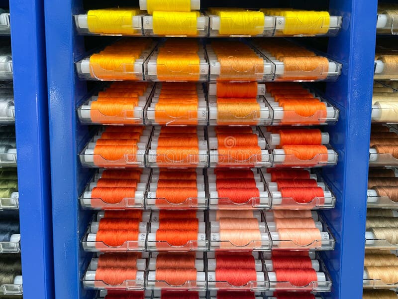 Sewing Threads Multi Colored Background. Colorful Thread Spools Used in ...