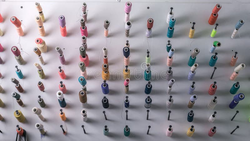 Multi-colored Sewing Threads, in Large Quantities, in the Sewing ...