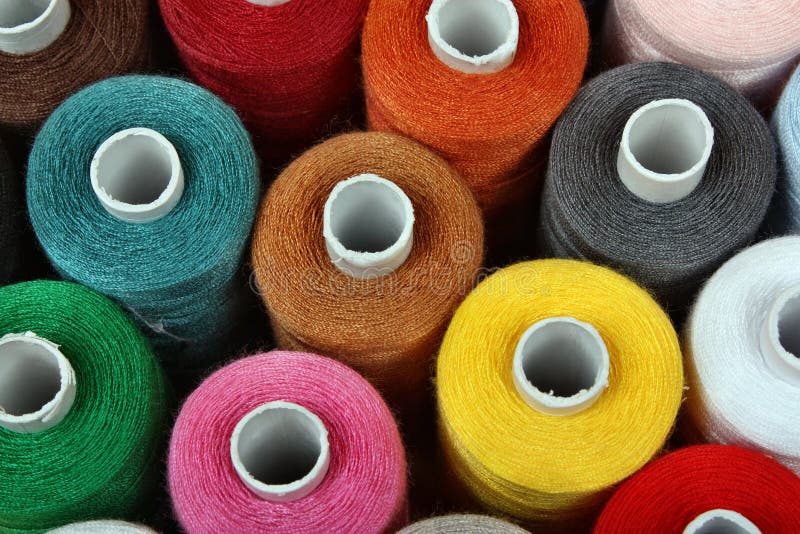 Colorful threads stock image. Image of multicolored, factory - 33307165