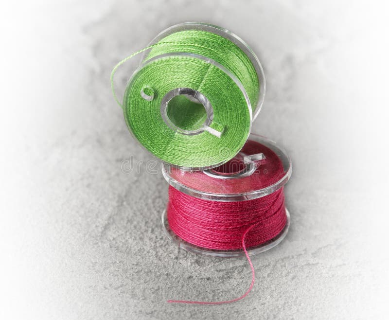 Sewing Threads on Round Spools in Abstract Style Stock Image - Image of ...