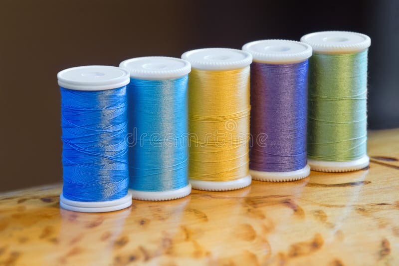 Sewing threads stock image. Image of closeup, yellow - 34409929