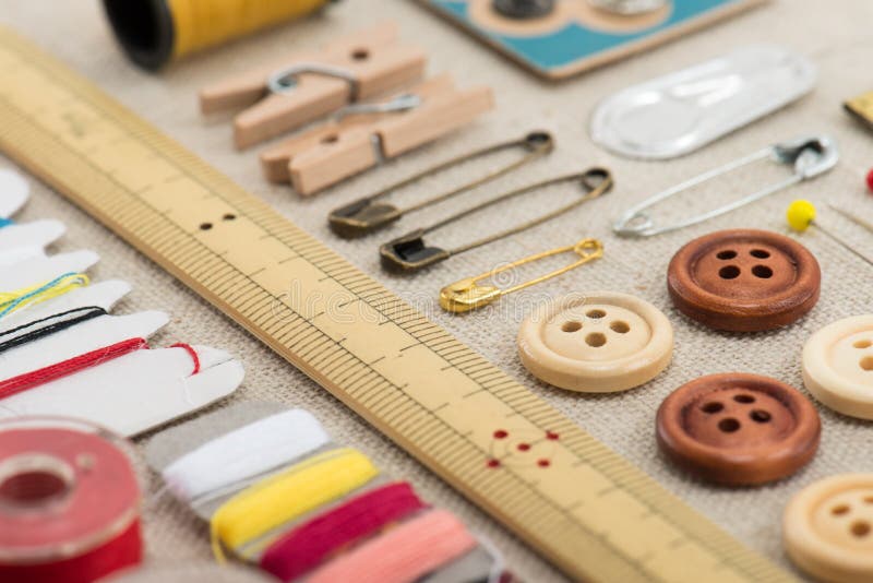 Sewing tool stock photo. Image of close, making, button - 75605386
