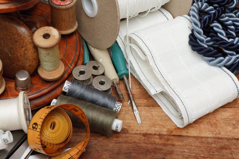 Sewing tools stock photo. Image of tape, piping, thimble - 23850840