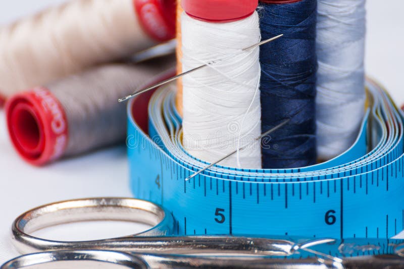 Sewing tools, horizontal stock image. Image of fashion - 32993659
