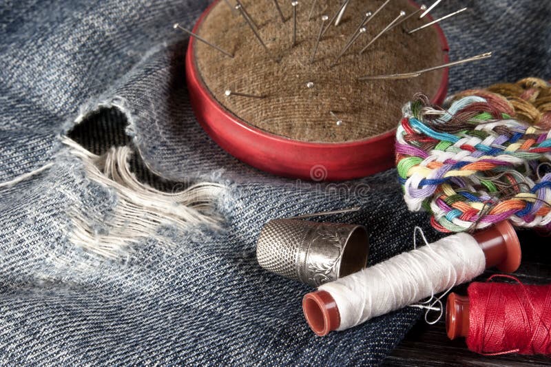 Sewing tools stock image. Image of fabric, clothing, equipment - 54982861