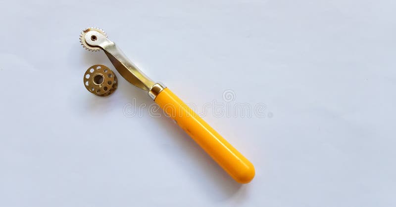 Rader Tracking Wheel and Threads Isolated on White Background Stock ...