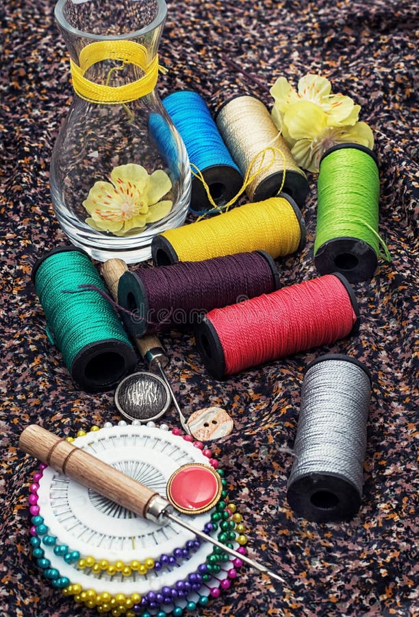 Sewing tools stock photo. Image of buckle, industry, clothing - 41878344