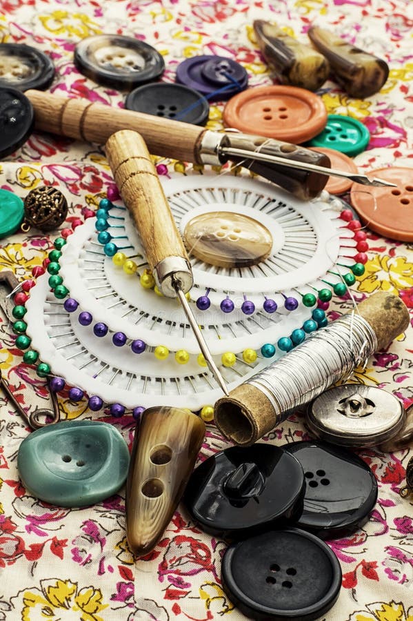 Sewing tools stock image. Image of fastening, needlework - 41878637