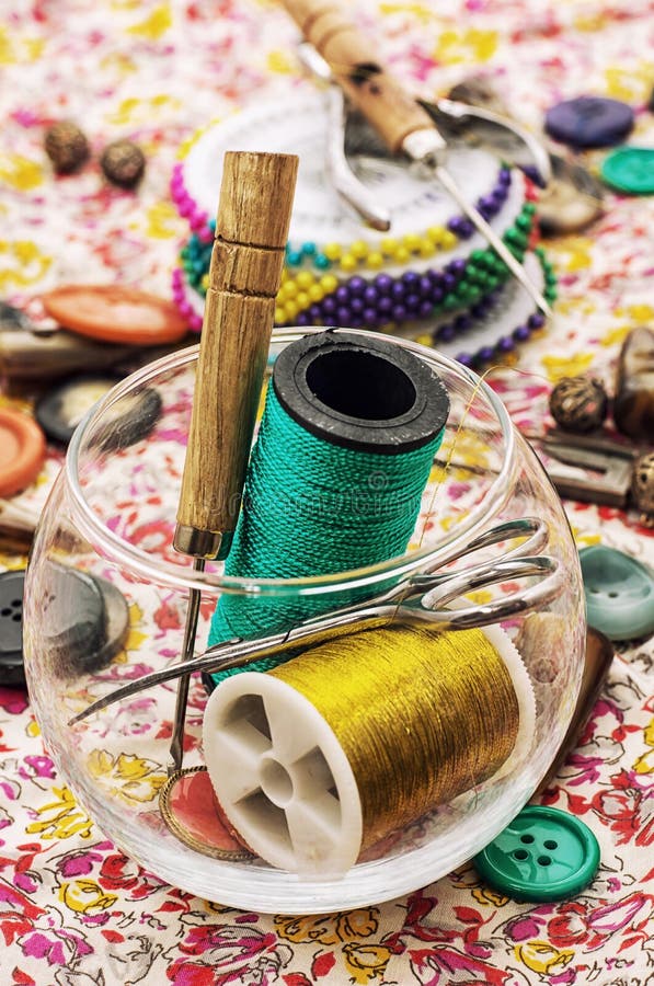 Sewing tools stock image. Image of filament, industry - 41931249