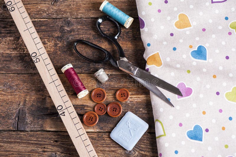 Sewing tools stock photo. Image of sewing, lace, seamstress - 64234148