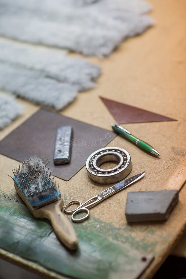 Sewing Tools in the Workshop Stock Image - Image of sewing, tailoring ...