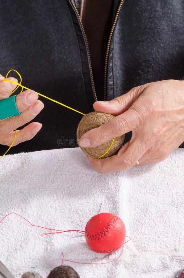 Sewing Traditional Sport Balls Stock Photo - Image of mediterranean ...