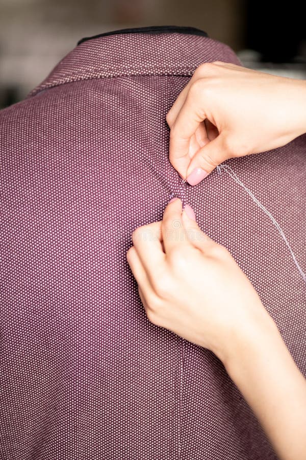 Sewing work stock photo. Image of small, human, back - 143435248