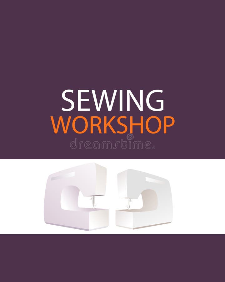 Sewing Workshop.Banner Design for a Sewing Studio, Tailor Studio. Stock ...