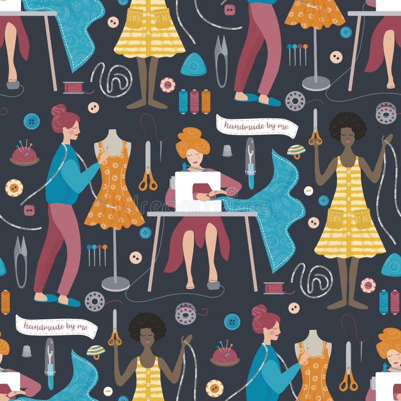 Vector Dressmaking Poster Stock Illustrations – 490 Vector Dressmaking ...