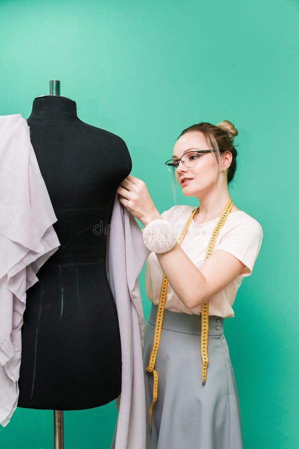 Sewing Workshop. Seamstress at Work Stock Image - Image of business ...