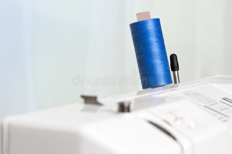 Sewing Yarn on a Sewing Machine Stock Image - Image of industry, reel ...