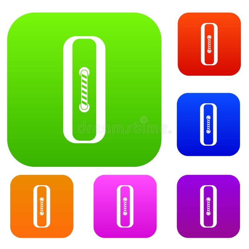 Rectangular Button, Switch, Toggle in 3 State Stock Vector ...