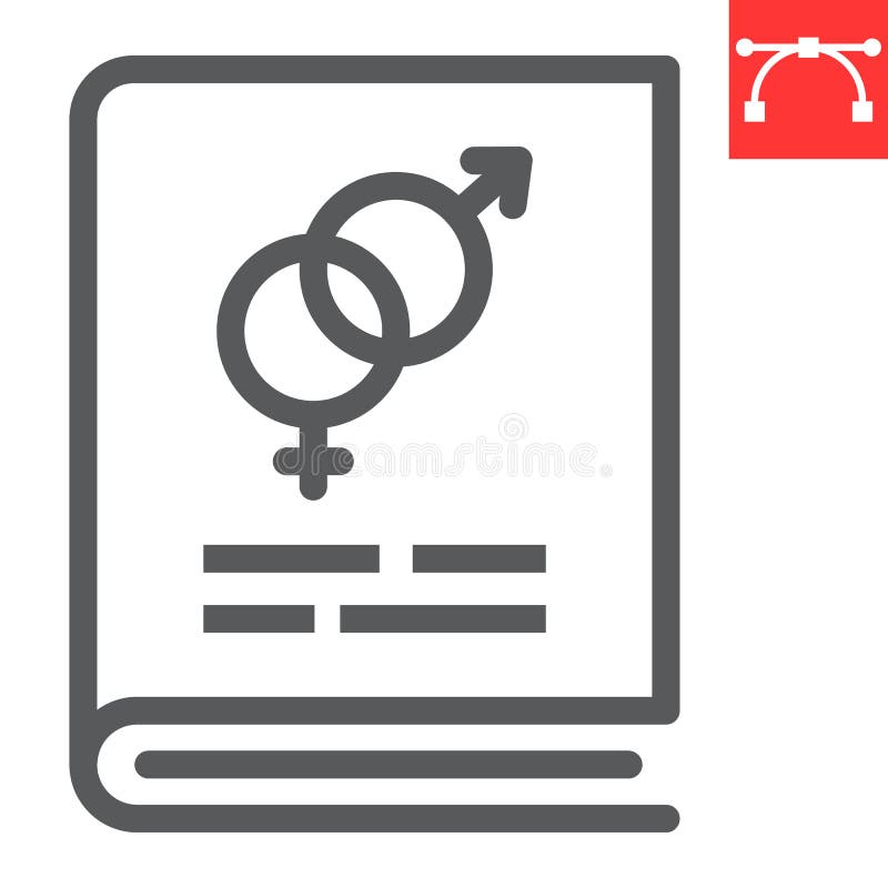 Sex Education Line Icon Hiv And Aids Gender Sign Vector Graphics