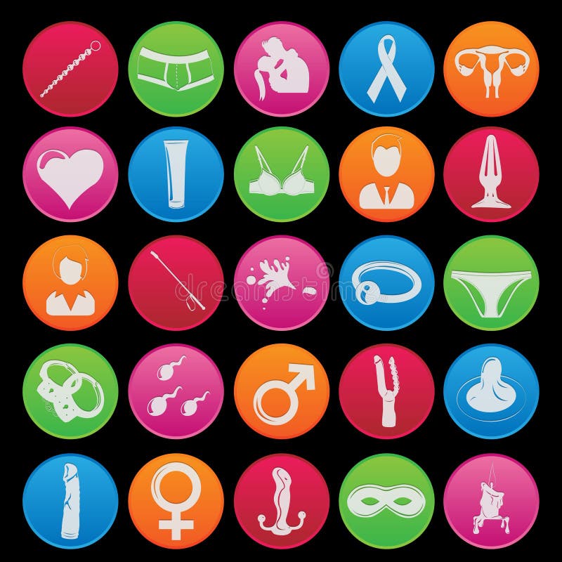 Vector Set Of Sex Shop Icons Stock Vector Illustration Of Candle