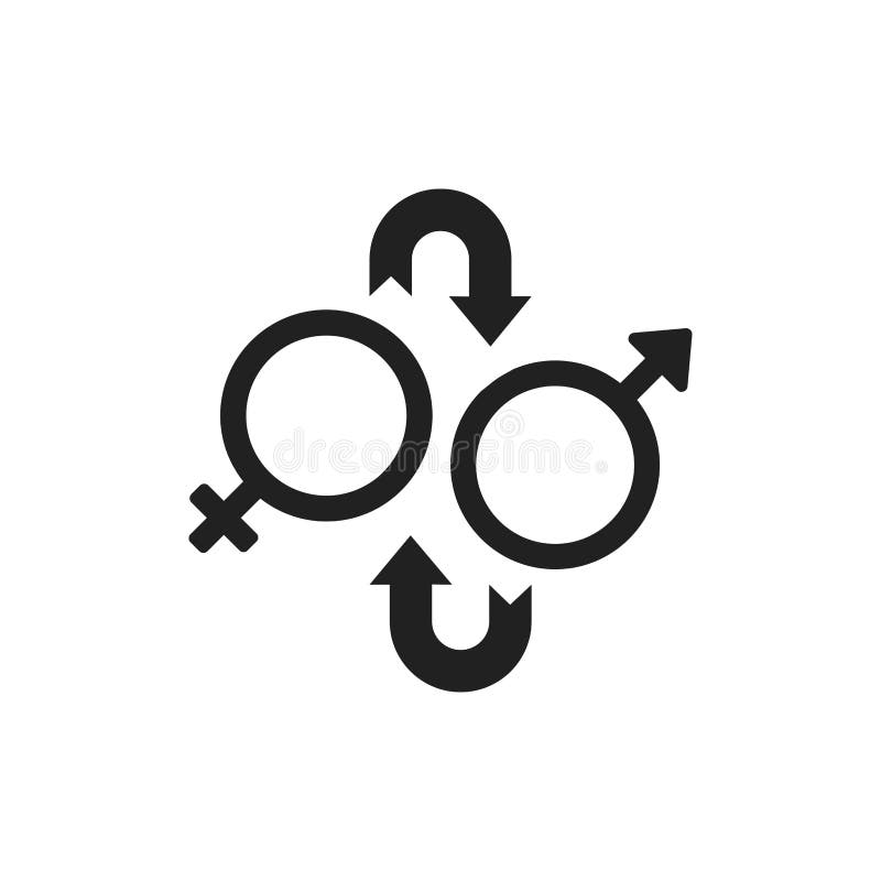 Sex Reassignment Surgery Black Glyph Icon Transgender Operation To