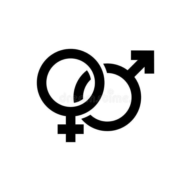 Sex Symbols Gender Signage Unisex Icon Flat Vector Template Design