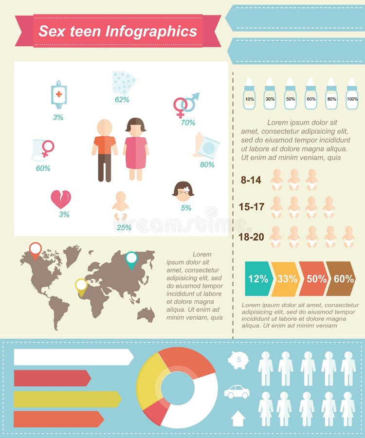 Sex Teen Of Infographic Stock Illustration Illustration Of Female