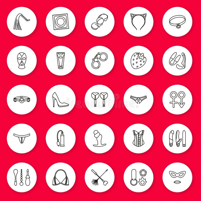 Sex Toys Set Stock Vector Illustration Of Fetish Isolated 70929074