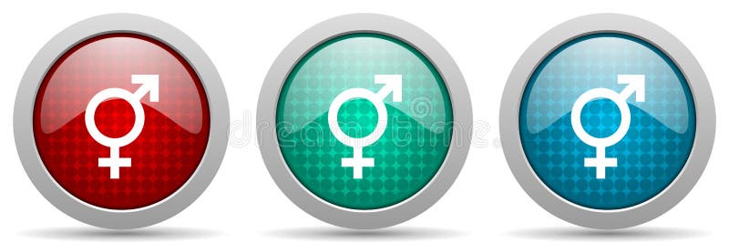 Sex Vector Icon Set Glossy Web Buttons Collection Stock Vector