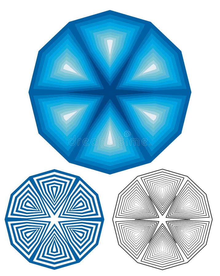 Sextagram optical emblem stock vector. Illustration of emblem - 245536672