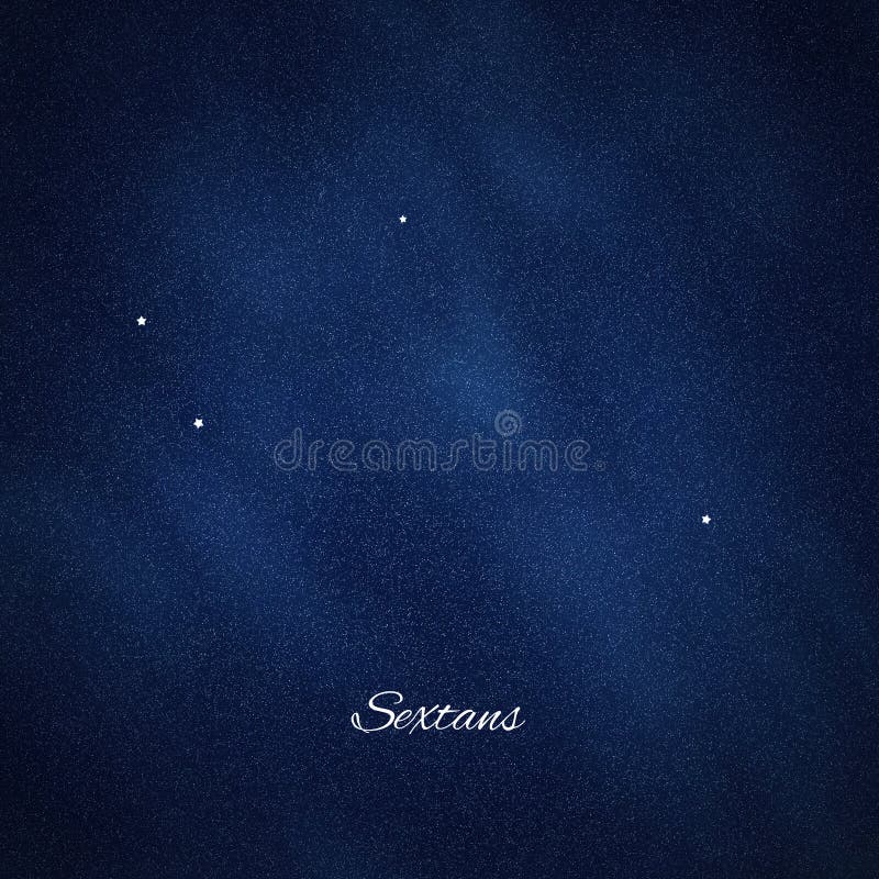 Sextans Constellation, Cluster of Stars, Sextant Constellation Stock ...