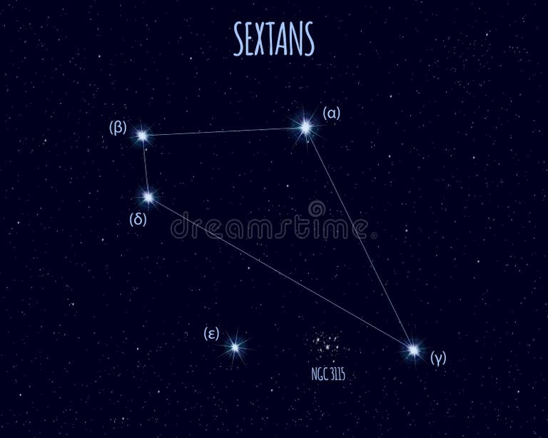 Constellation Sextans Stock Illustrations – 30 Constellation Sextans ...