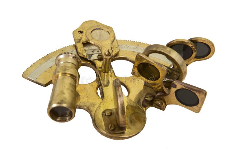 Sextant Isolated on White Background Stock Image - Image of nautical ...