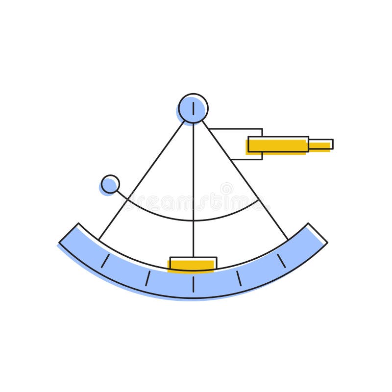 Sextant Vector Icon Symbol Isolated on White Background Stock Vector ...