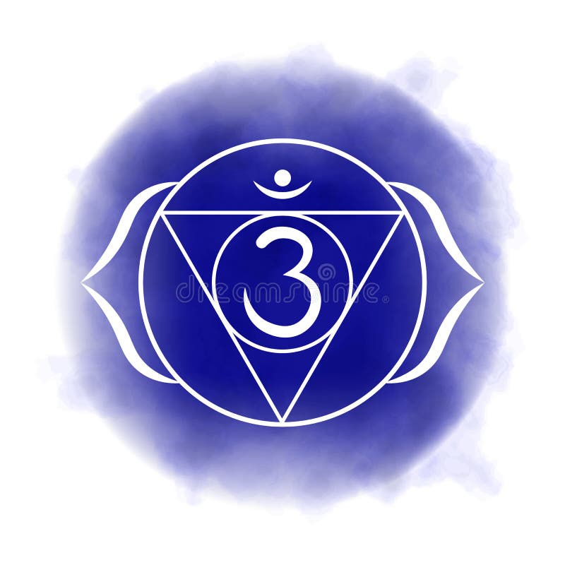 Sexto, Chakra Do Terceiro Olho - Ajna Ilustração do Vetor - Ilustração ...