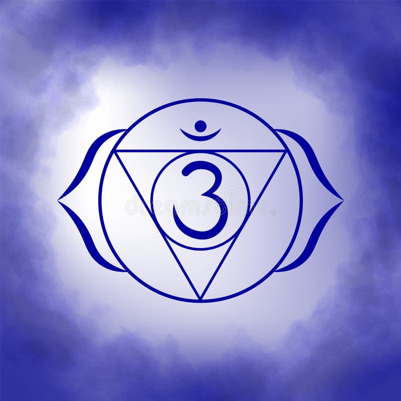 Sexto, Chakra Do Terceiro Olho - Ajna Ilustração do Vetor - Ilustração ...
