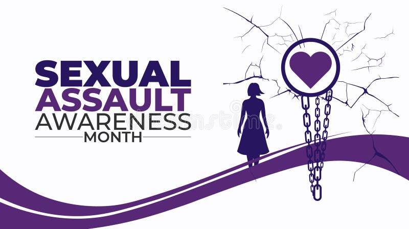 Sexual Assault Awareness Month Campaign Stock Vector - Illustration of ...