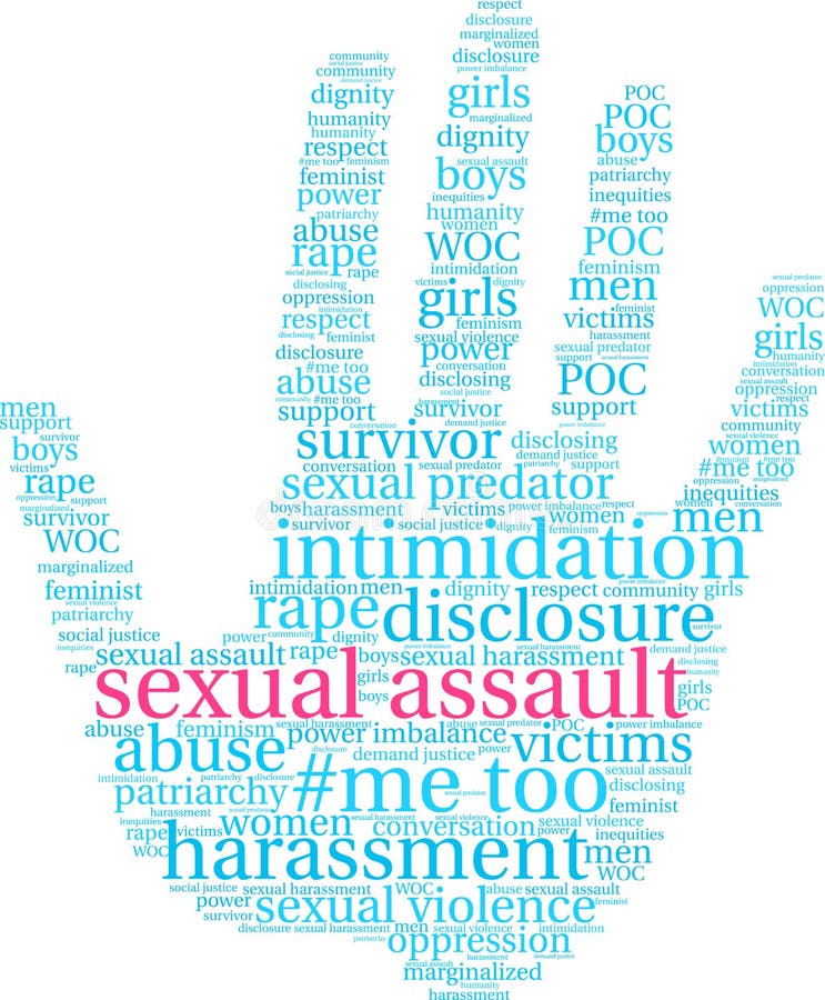 Sexual Assault Word Cloud stock illustration. Illustration of abuse ...
