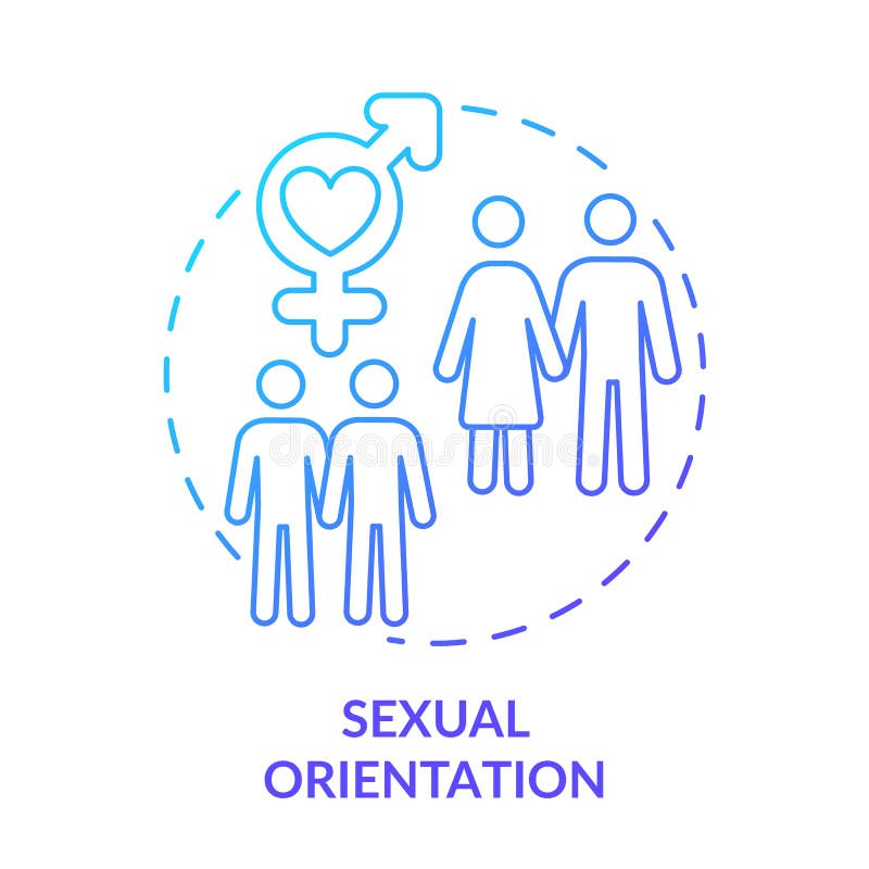Sexual Orientation Blue Gradient Concept Icon Stock Vector ...