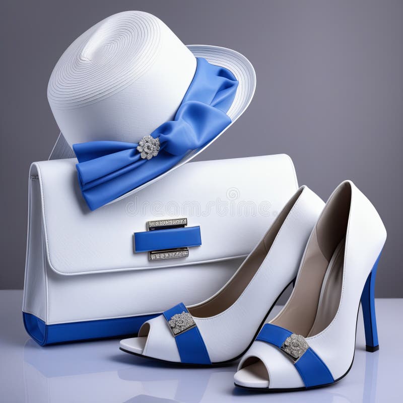 The Blue Accessories, a Women Handbag Stock Illustration - Illustration ...