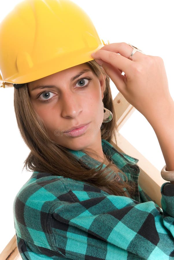 Construction lady stock photo. Image of woman, studio - 11002072
