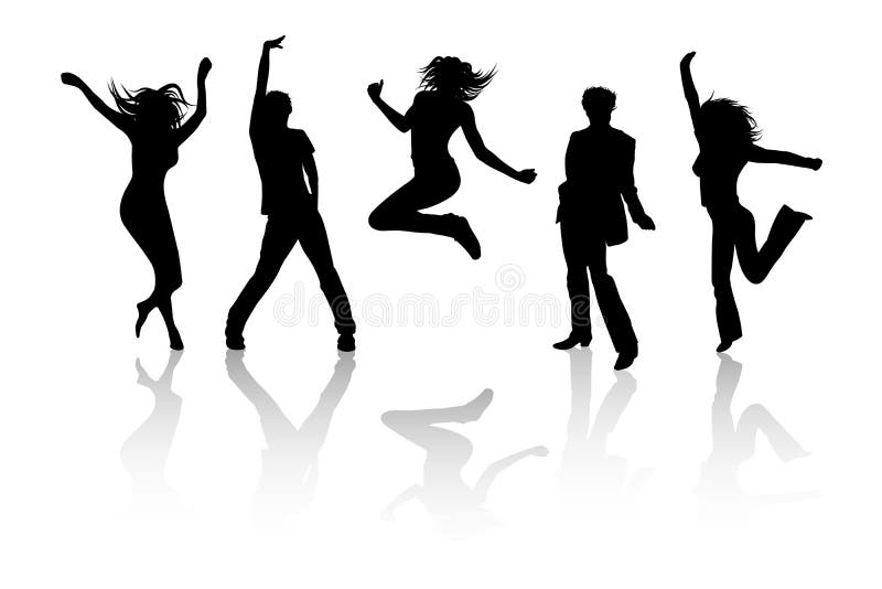 Dancing figures stock illustration. Illustration of music - 8130093