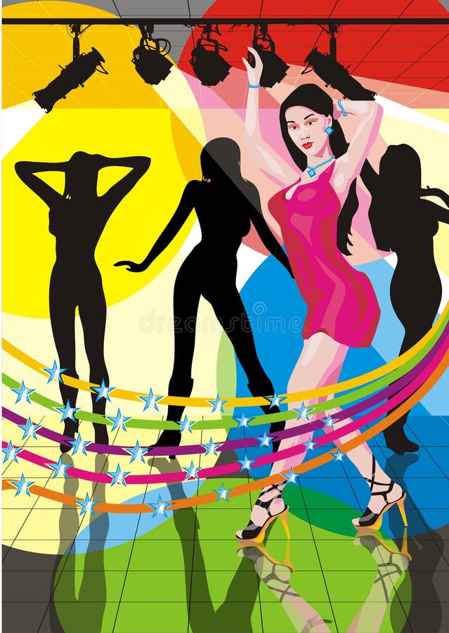 Dancing girl stock vector. Illustration of passion, vector - 4848606