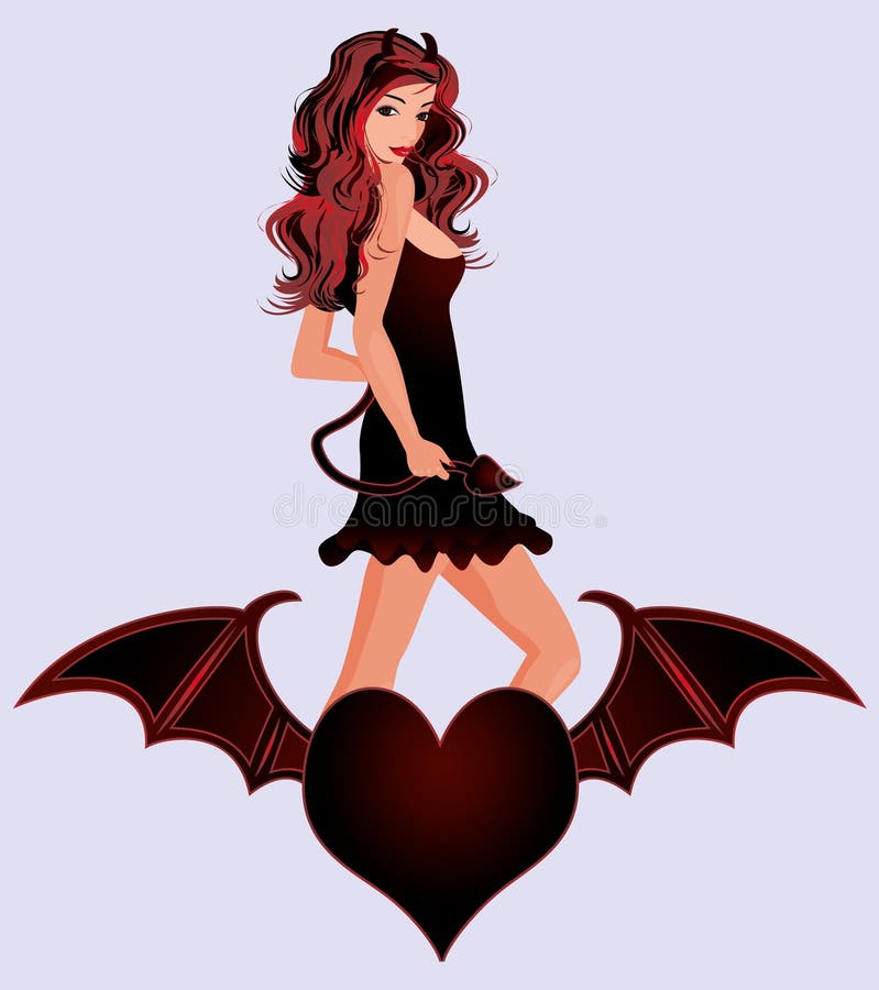 Devil girl stock vector. Illustration of provocative - 29035848