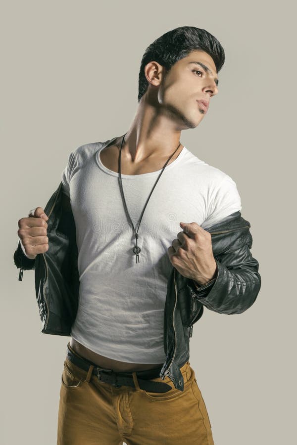 Fashion Model Looking To Eh Left Side Stock Image - Image of angle ...