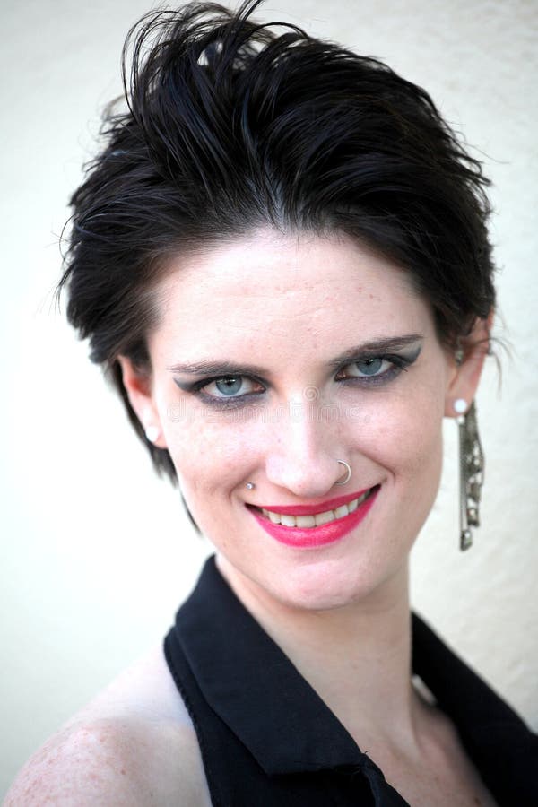 Female biker. stock photo. Image of makeup, lifestyle - 33355060