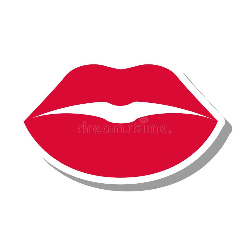 Female lips isolated icon stock vector. Illustration of icon - 79702970