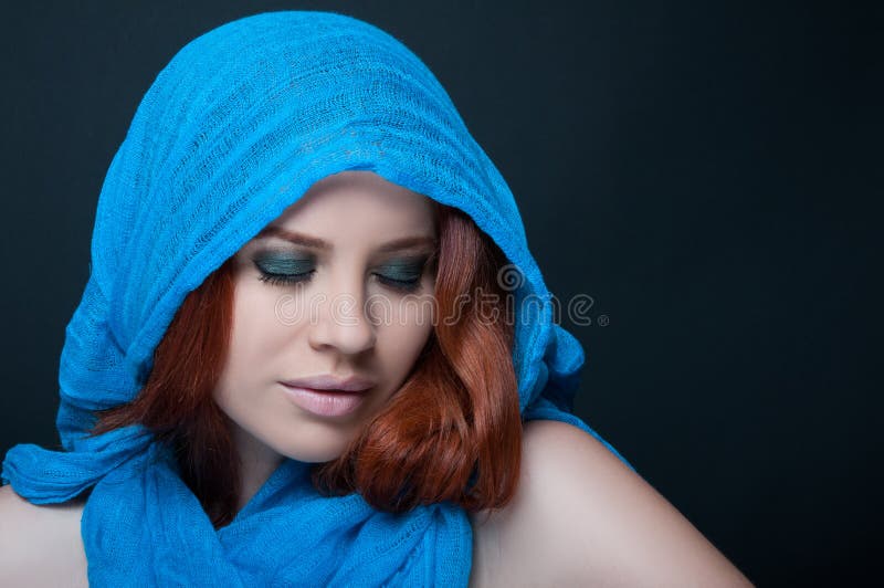 Female Model Posing Relaxed on Dark Background Stock Image - Image of ...