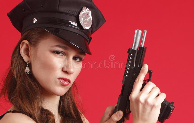 Female Police Officer Stock Image Image Of Backdrop 13713359 9299